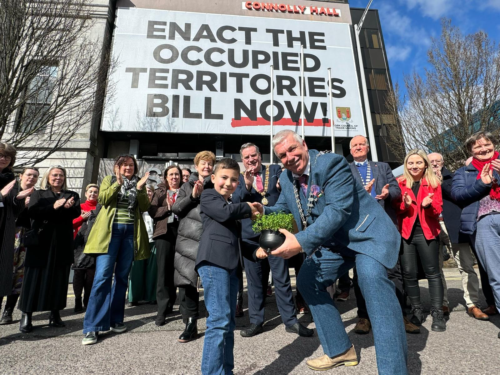 Bowl of shamrock presented to Palestinians as Occupied Territories Bill ...