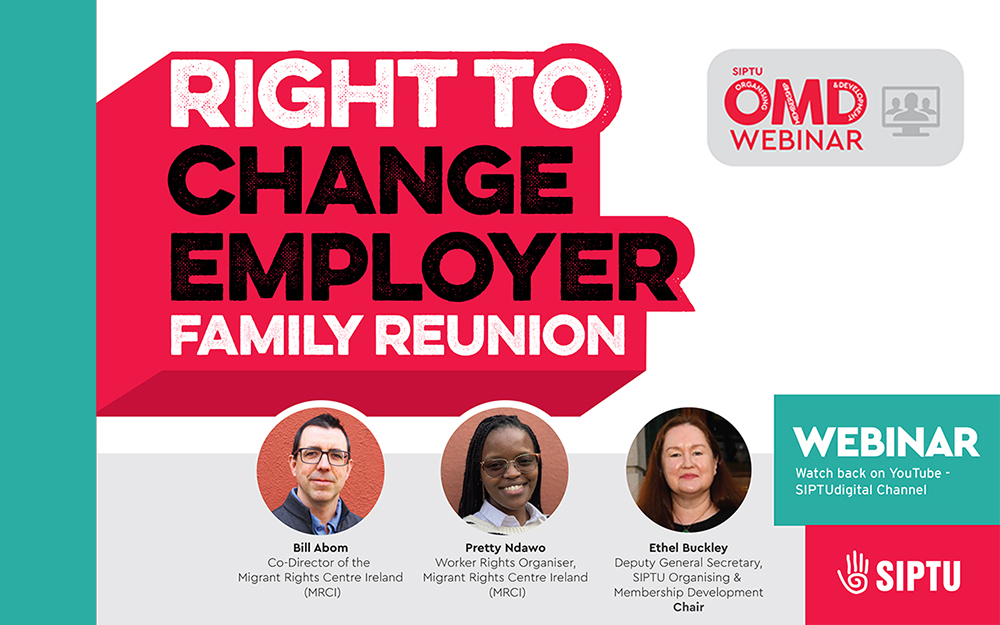 Webinar with the Migrant Rights Centre Ireland (MRCI) on Employment Permits and Right to Change ...